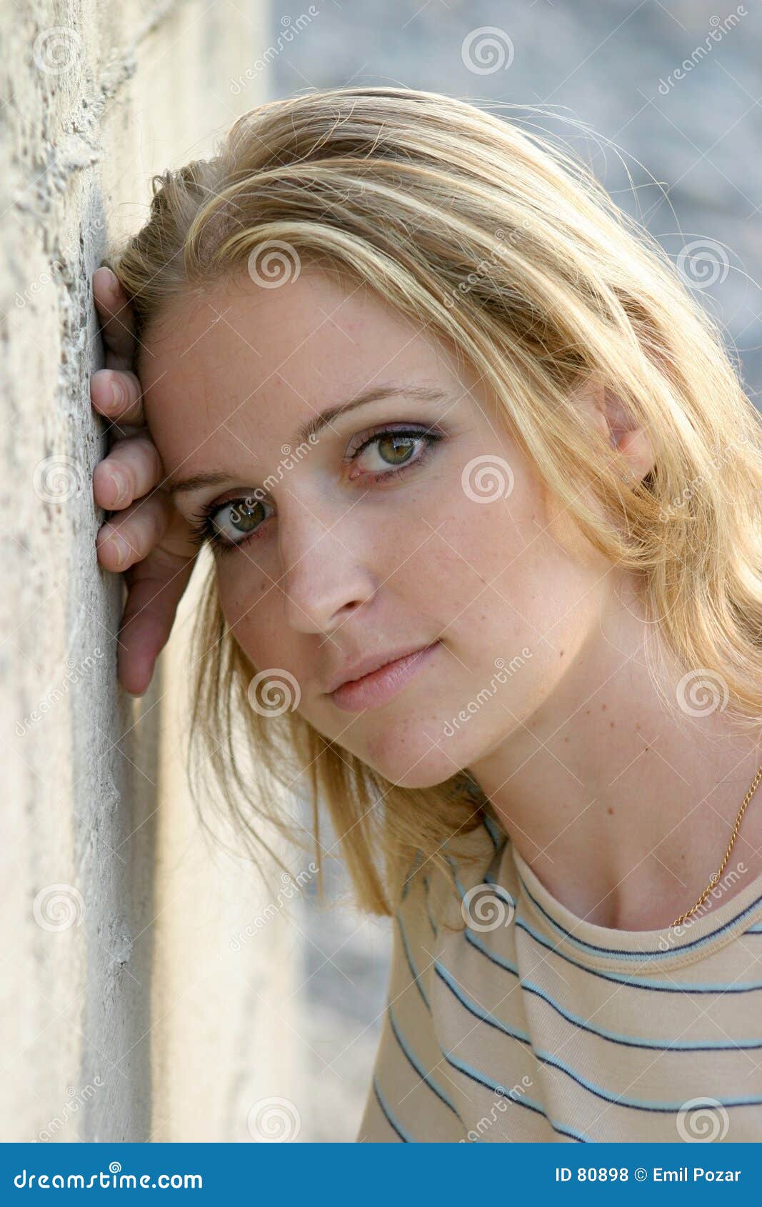 Girl is thinking stock photo. Image of portrait, gorgeous - 80898