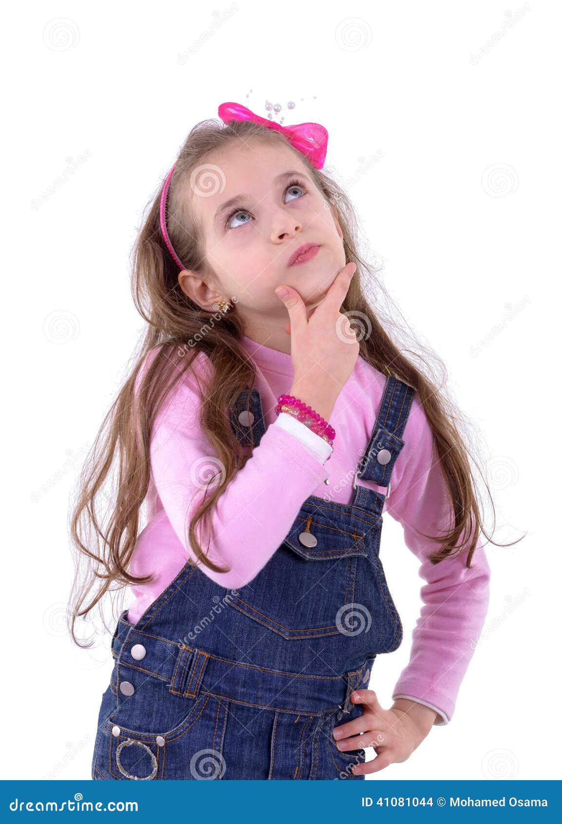Girl Thinking stock photo. Image of prep, girl, person - 41081044