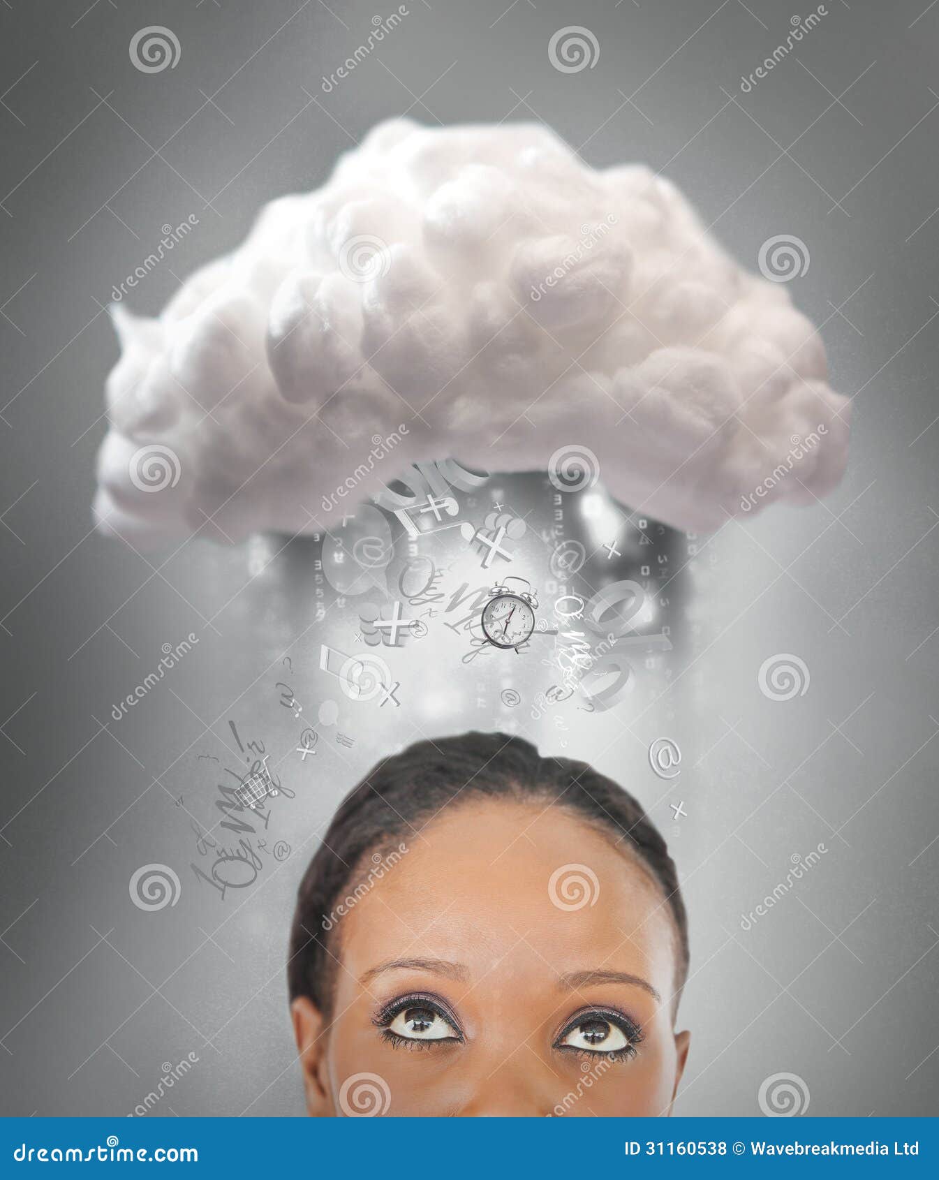 Girl Thinking Cloud Computing Stock Photos - Free & Royalty-Free Stock ...