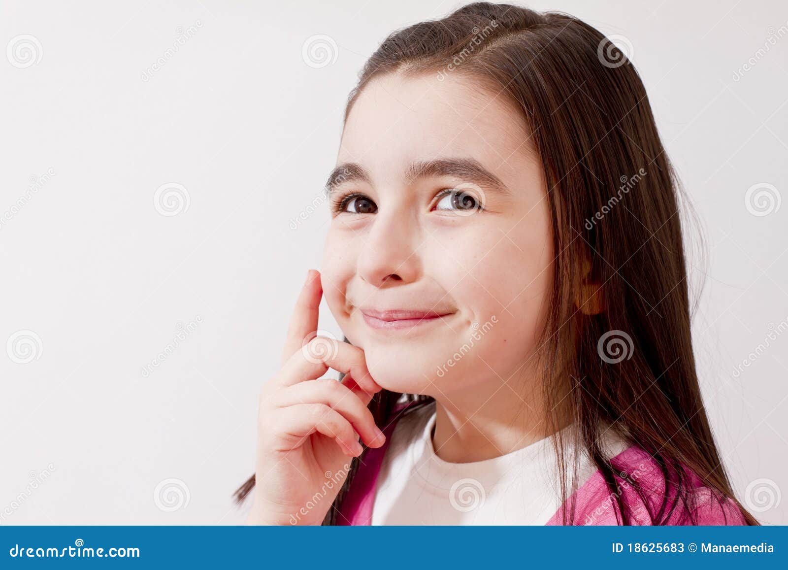 Girl Thinking To a Solution Stock Image - Image of broun, solution ...