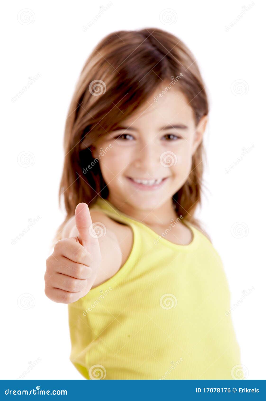 Girl with thumbs up stock photo. Image of emotional, background - 17078176