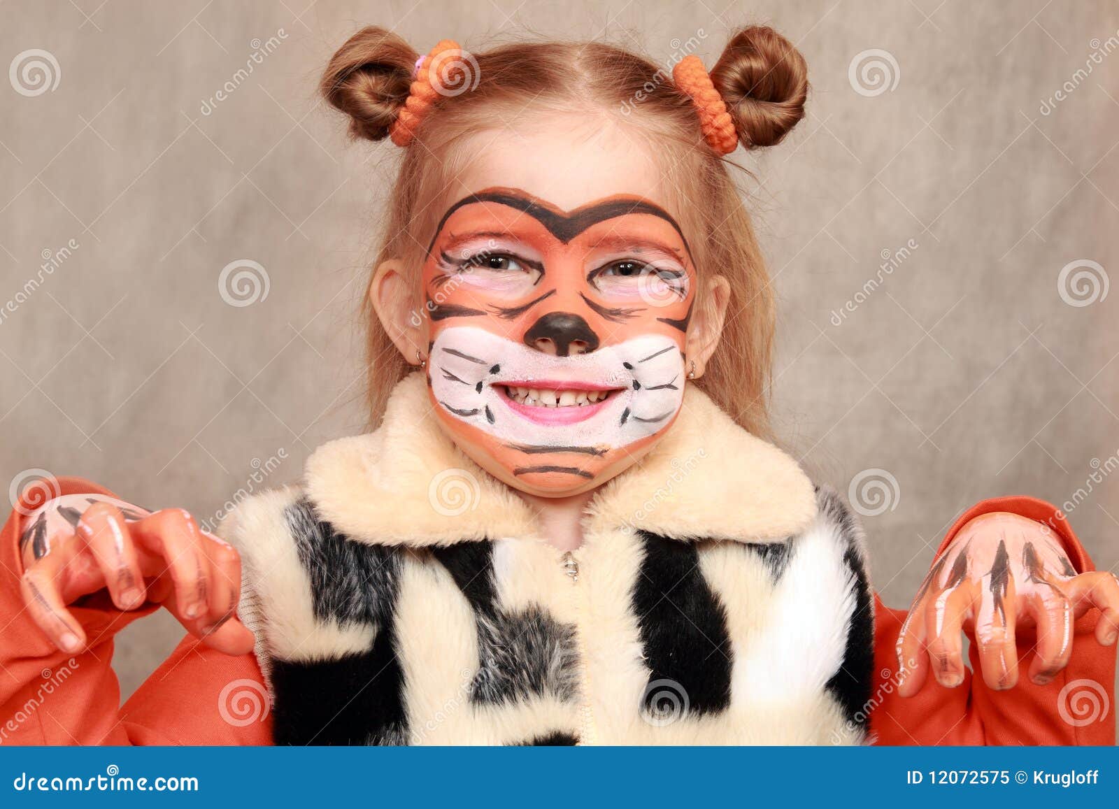 Girl-Tiger stock image. Image of caucasian, background - 12072575
