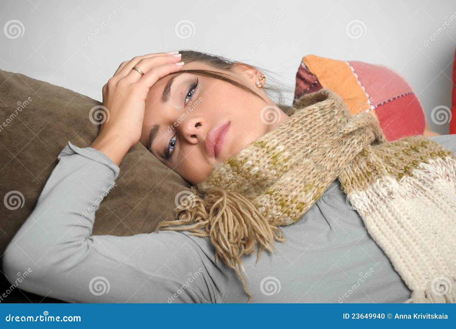 Girl tired stock photo. Image of pain, headache, pressure - 23649940