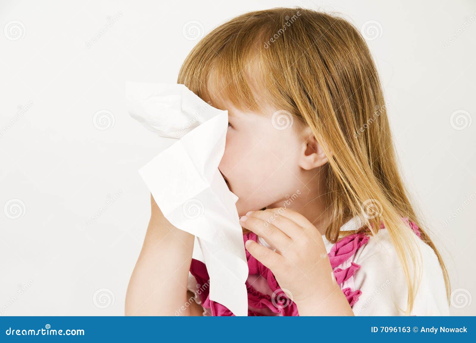 Girl with tissue stock image. Image of frustration, person - 7096163