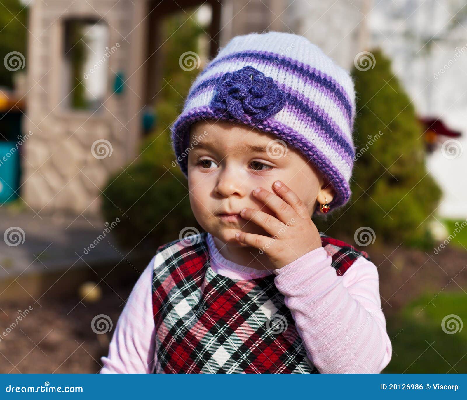 Girl Toddler Wondering stock photo. Image of facial, gorgeous - 20126986