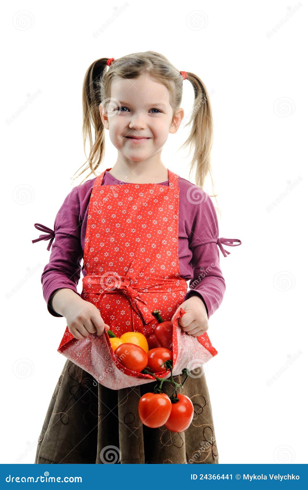 Girl with Tomatoes and Paprika Stock Image - Image of nutritious ...