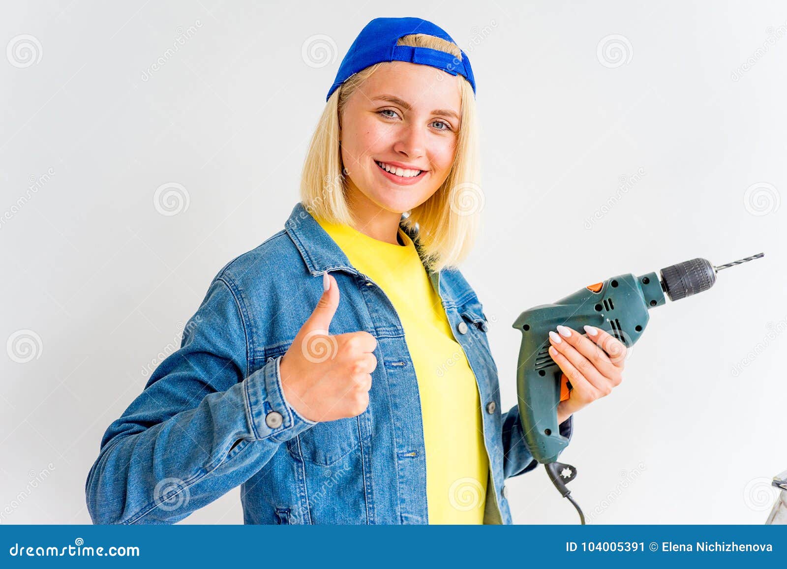 Girl with tools stock image. Image of lady, equipment - 104005391