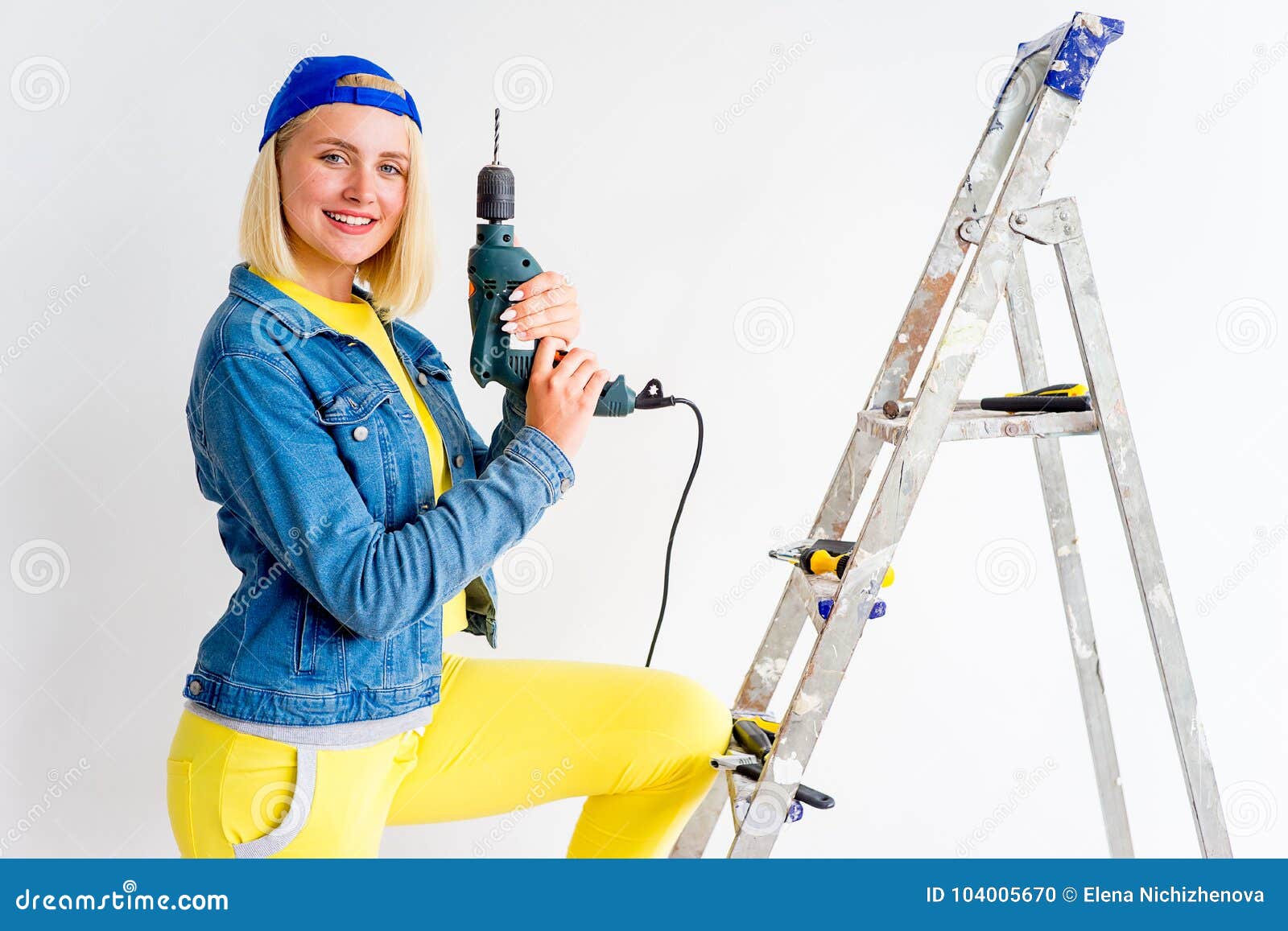 Girl with tools stock photo. Image of cute, employee - 104005670