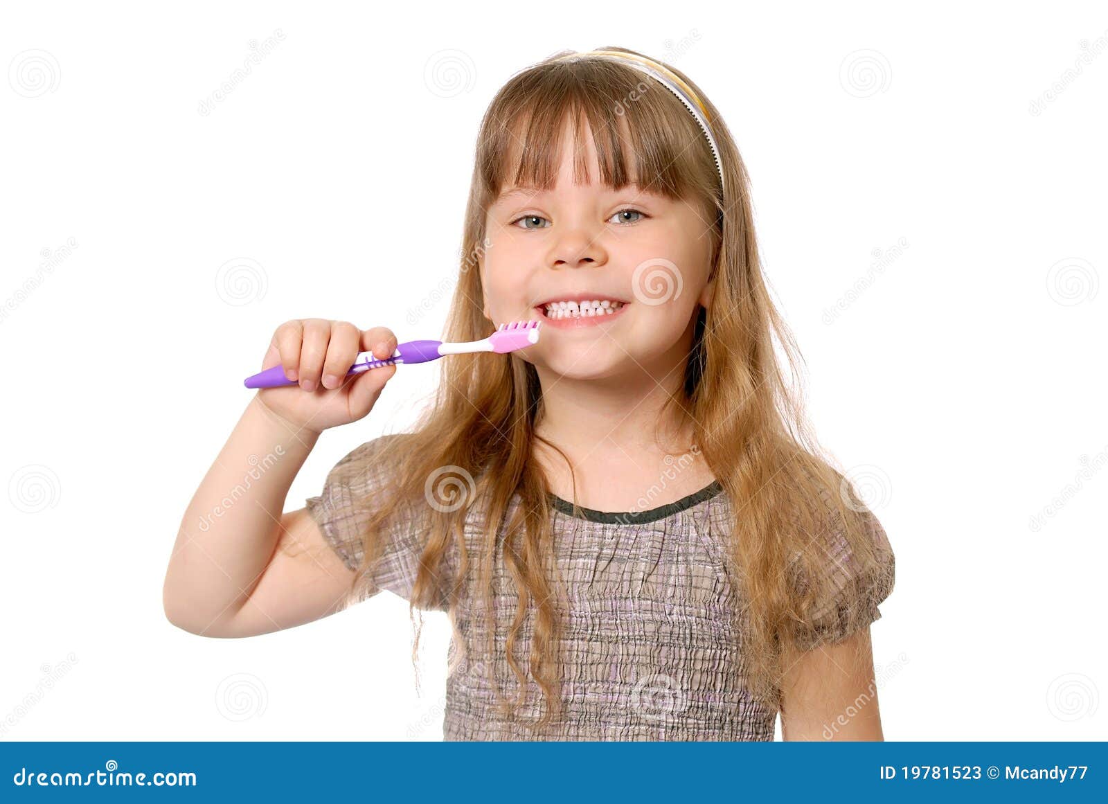 Girl with tooth-brush. stock image. Image of adorable - 19781523
