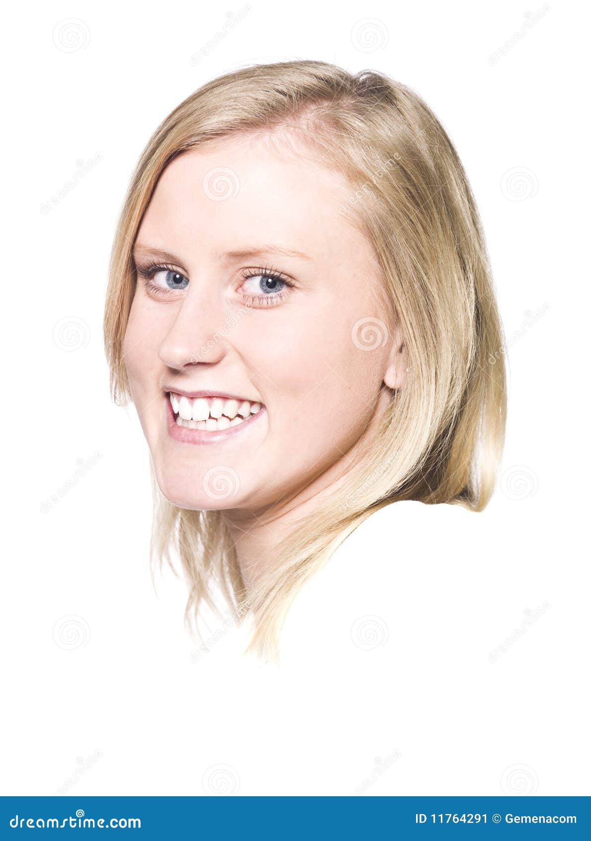 Girl with a Toothy Smile stock image. Image of isolated - 11764291