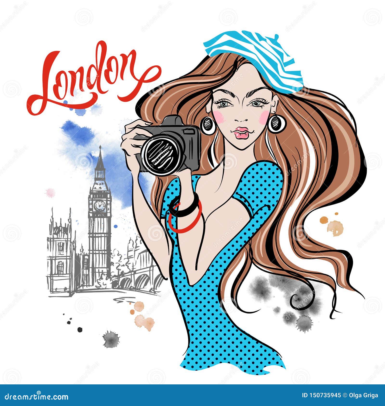 London Vector Illustration Set. Cartoon United Kingdom Skyline ... London Vector Illustration Set. Cartoon United Kingdom Skyline ...