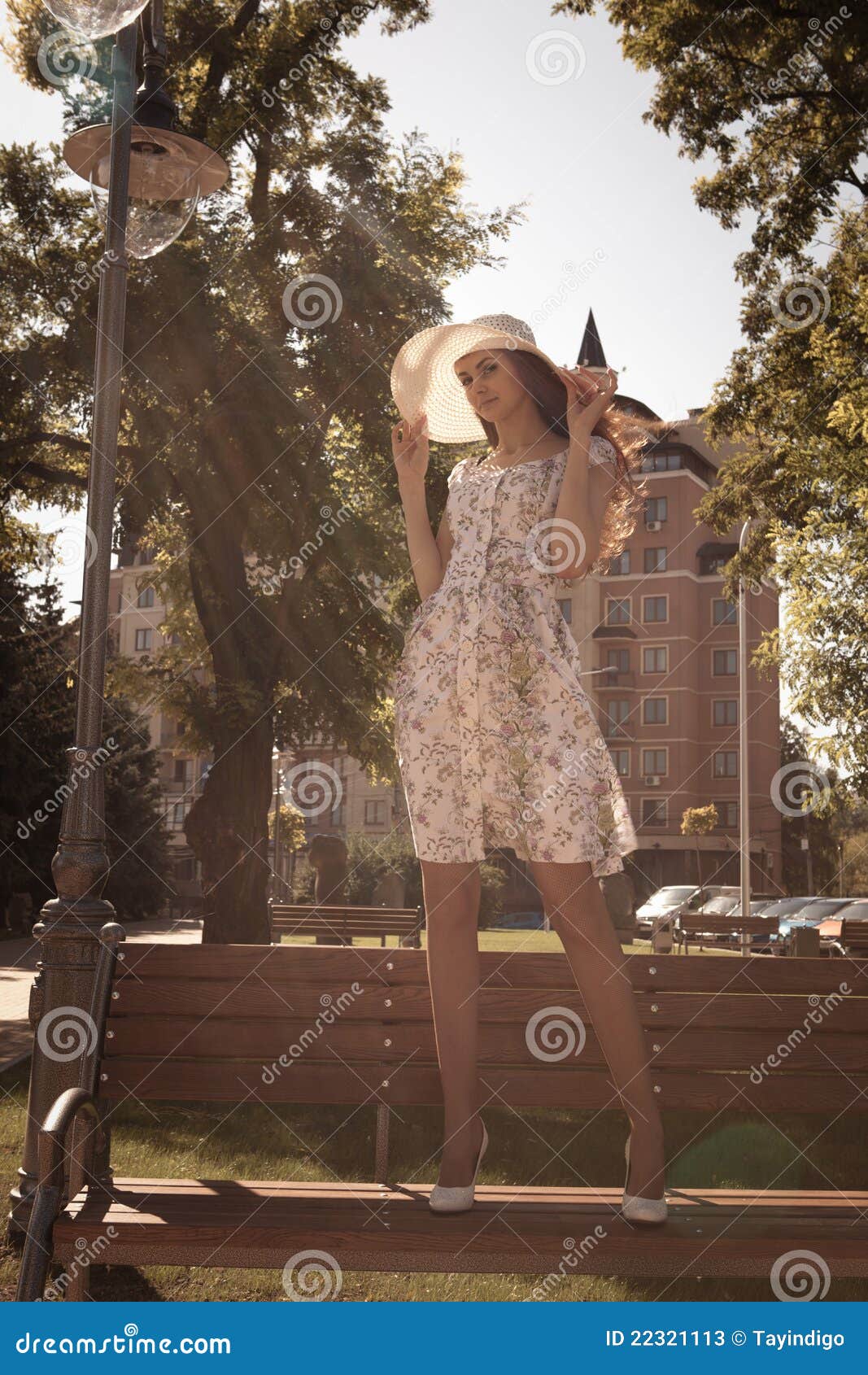 Girl in town stock image. Image of casual, fashion, season - 22321113