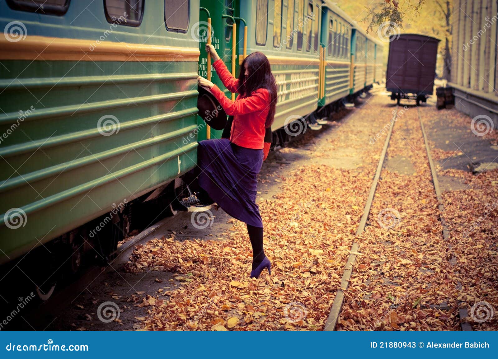 Girl in train stock image. Image of outdoor, girl, fallen - 21880943