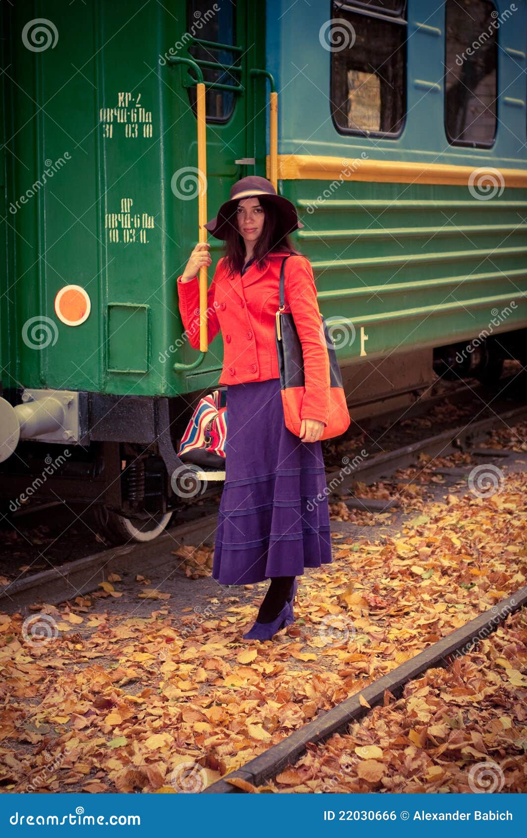 Girl in train stock photo. Image of leaf, coach, dead - 22030666