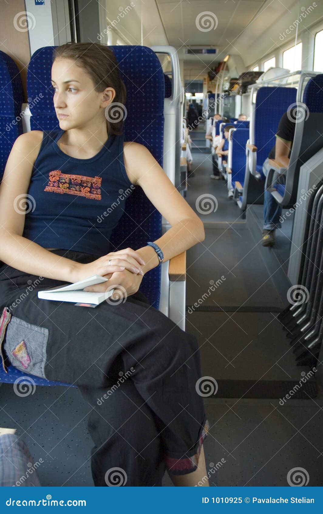 Girl on train #8 stock image. Image of girl, female, lifestyle - 1010925