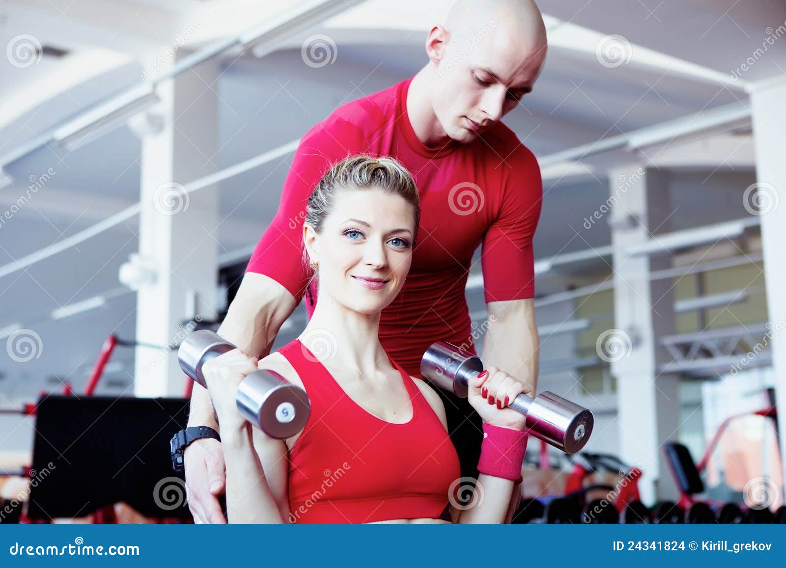 Girl on the training stock photo. Image of caucasian - 24341824
