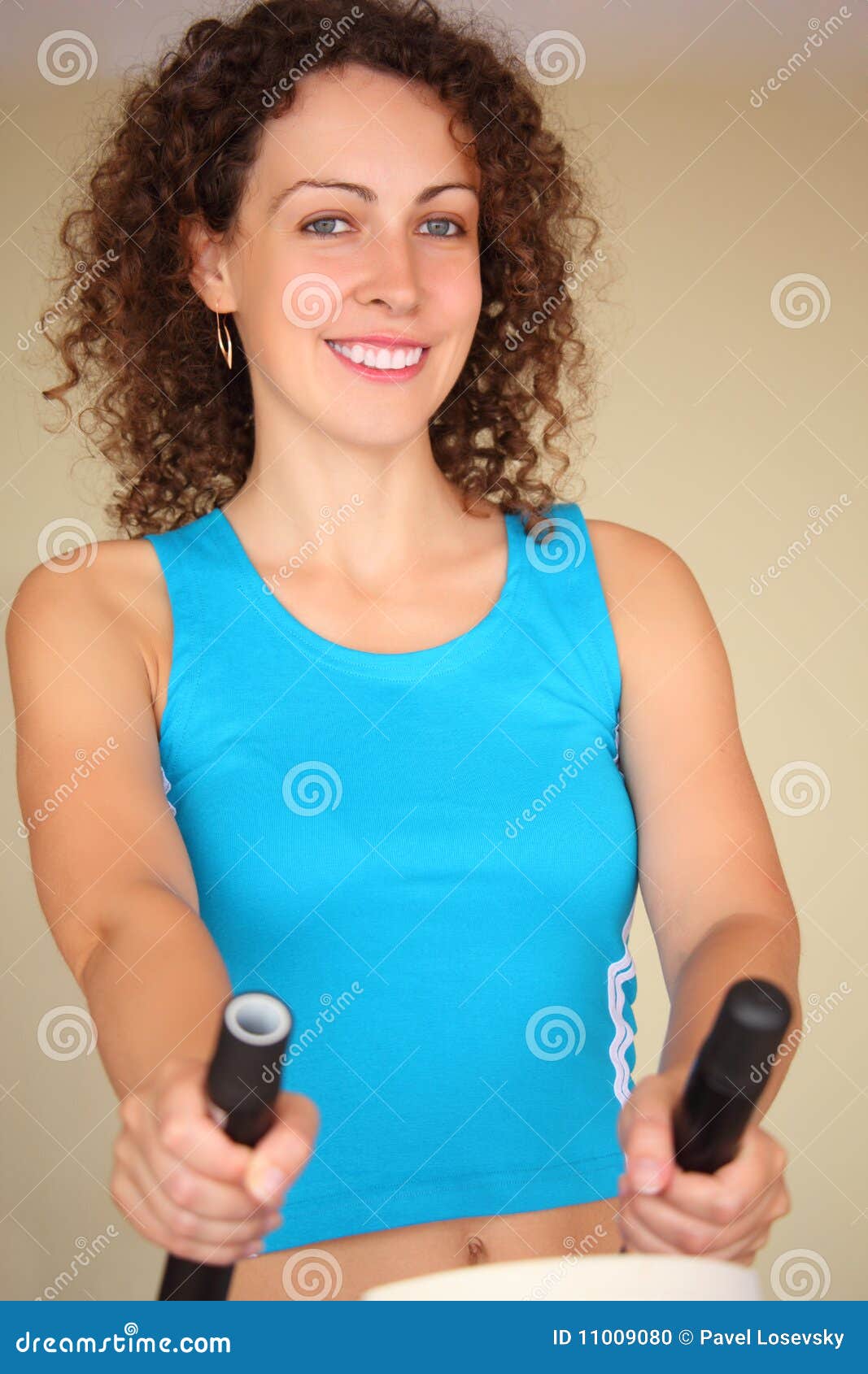 Girl on training apparatus stock photo. Image of female - 11009080