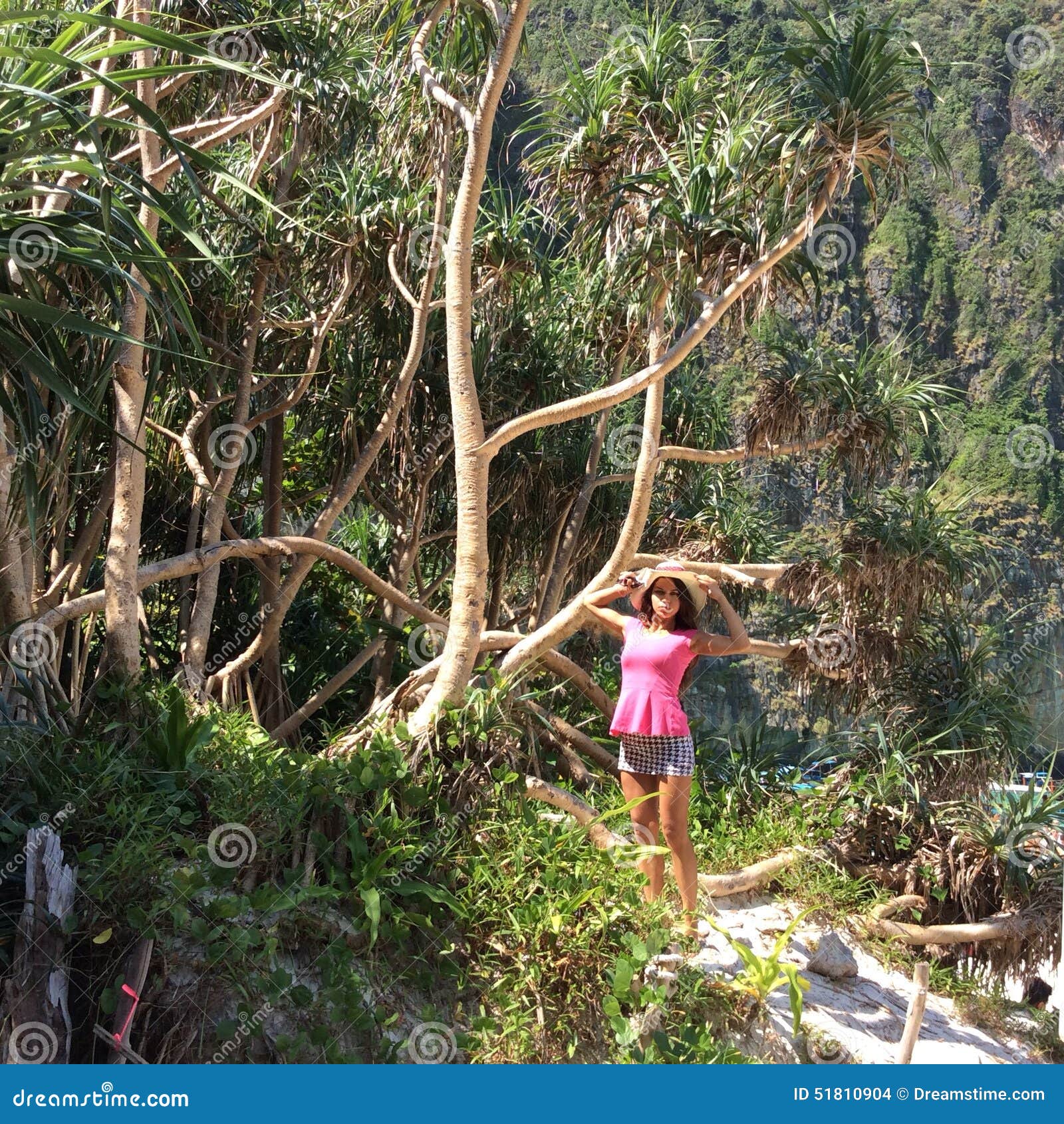Girl and tree editorial stock image. Image of tree, beauty - 51810904