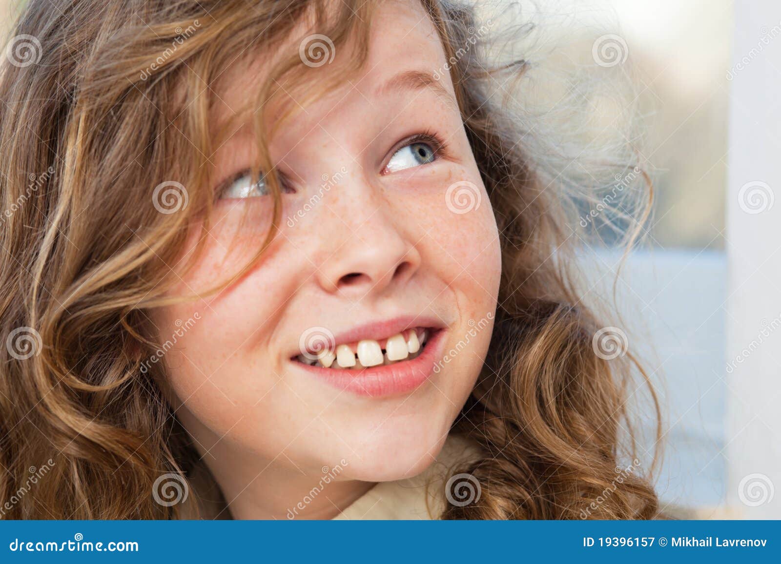 Girl turning back stock image. Image of smile, pretty - 19396157