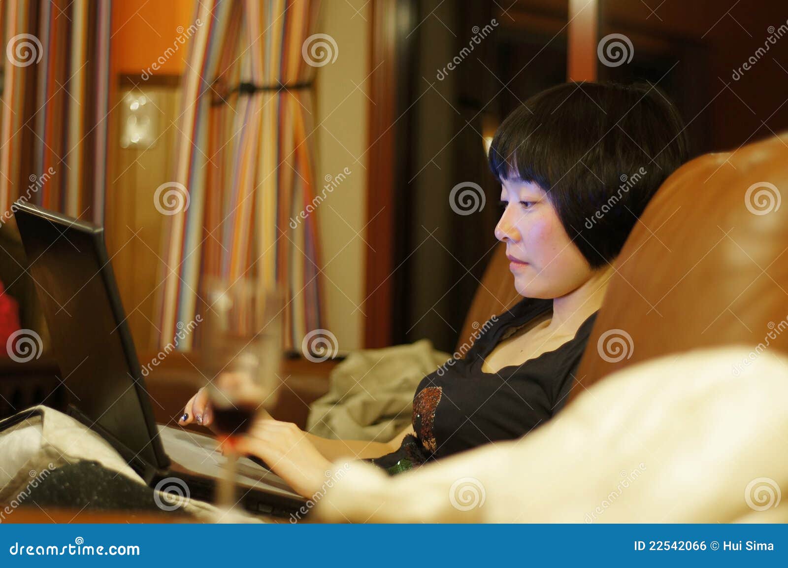 Girl typing computer stock photo. Image of person, face - 22542066