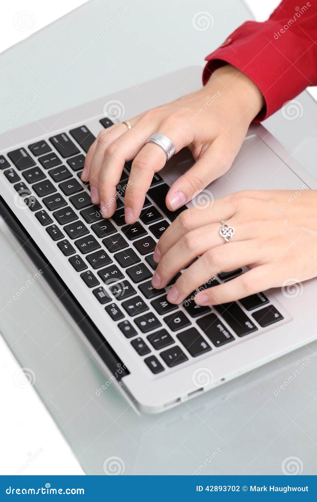 Girl typing on a computer stock photo. Image of type - 42893702