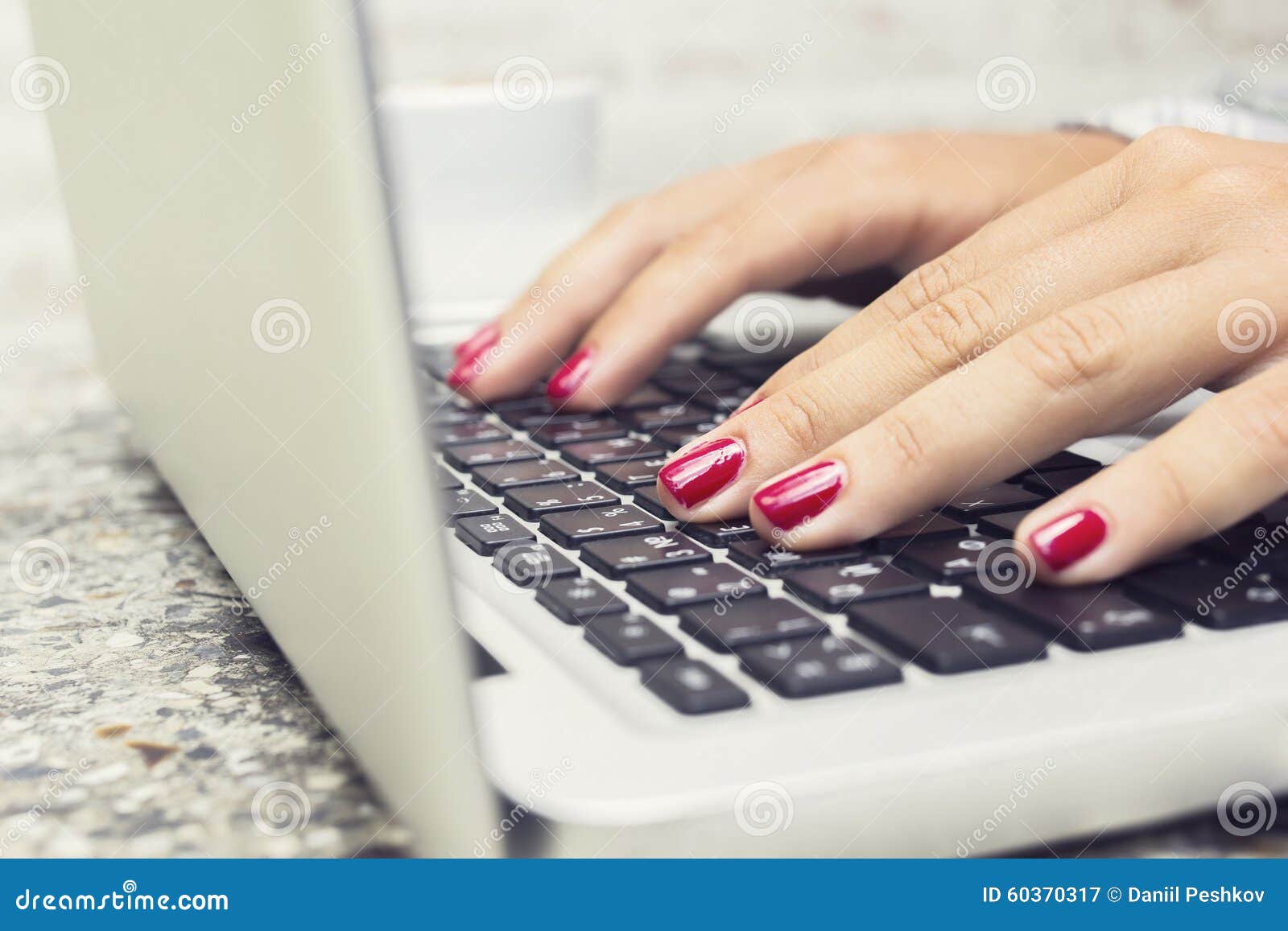 Girl typing on a laptop stock image. Image of keyboard - 60370317