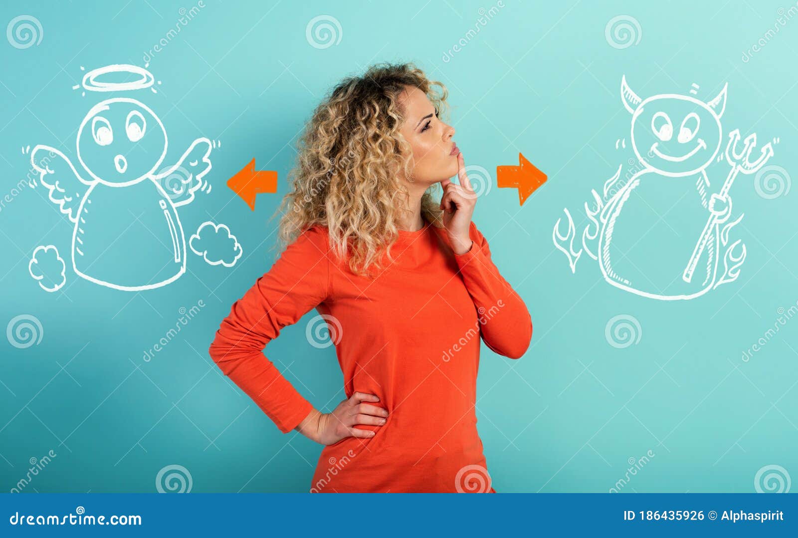 Girl is Undecided between the Advice of the Devil and those of the ...