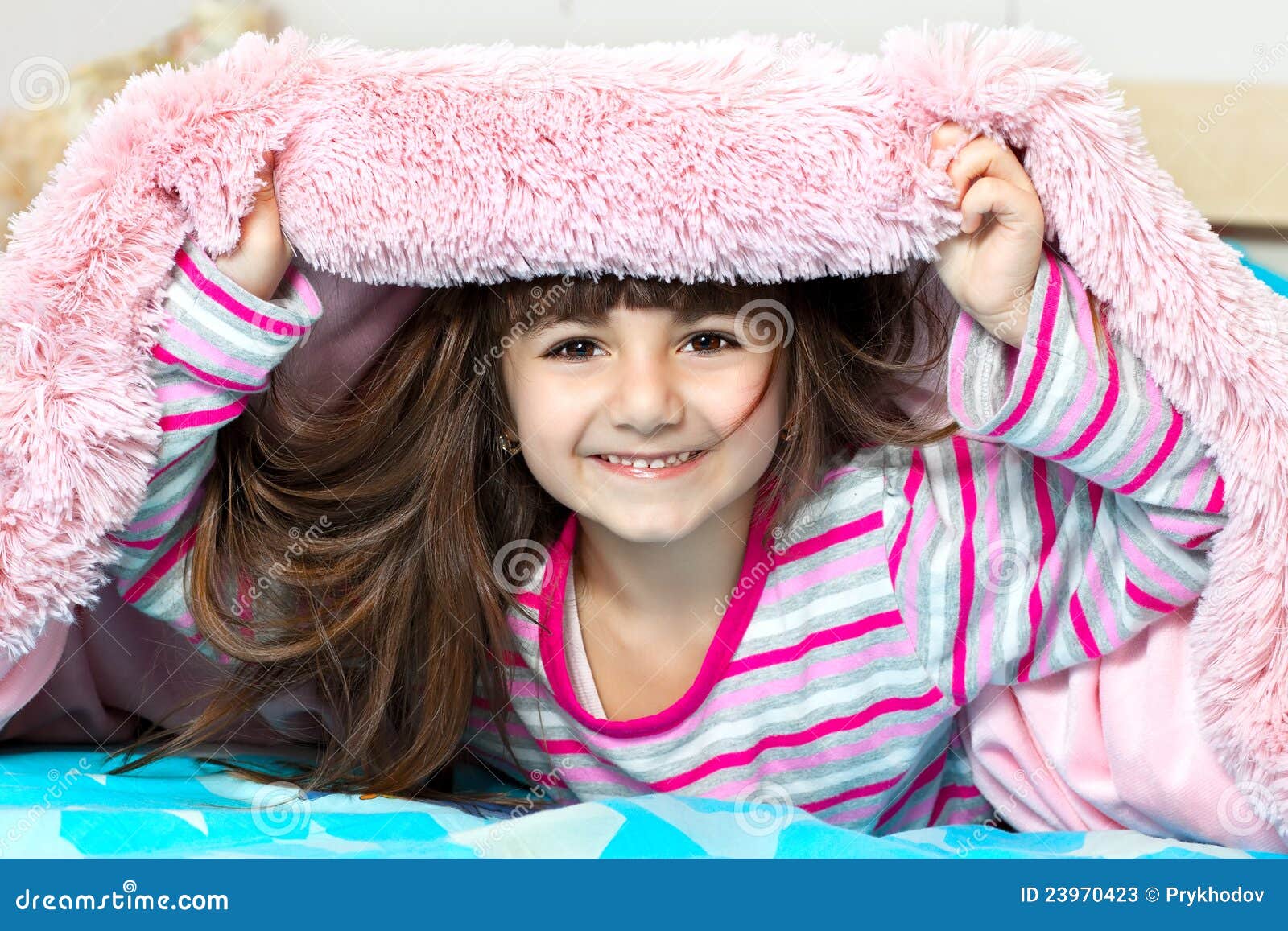 Girl under the blanket stock image. Image of people, love - 23970423