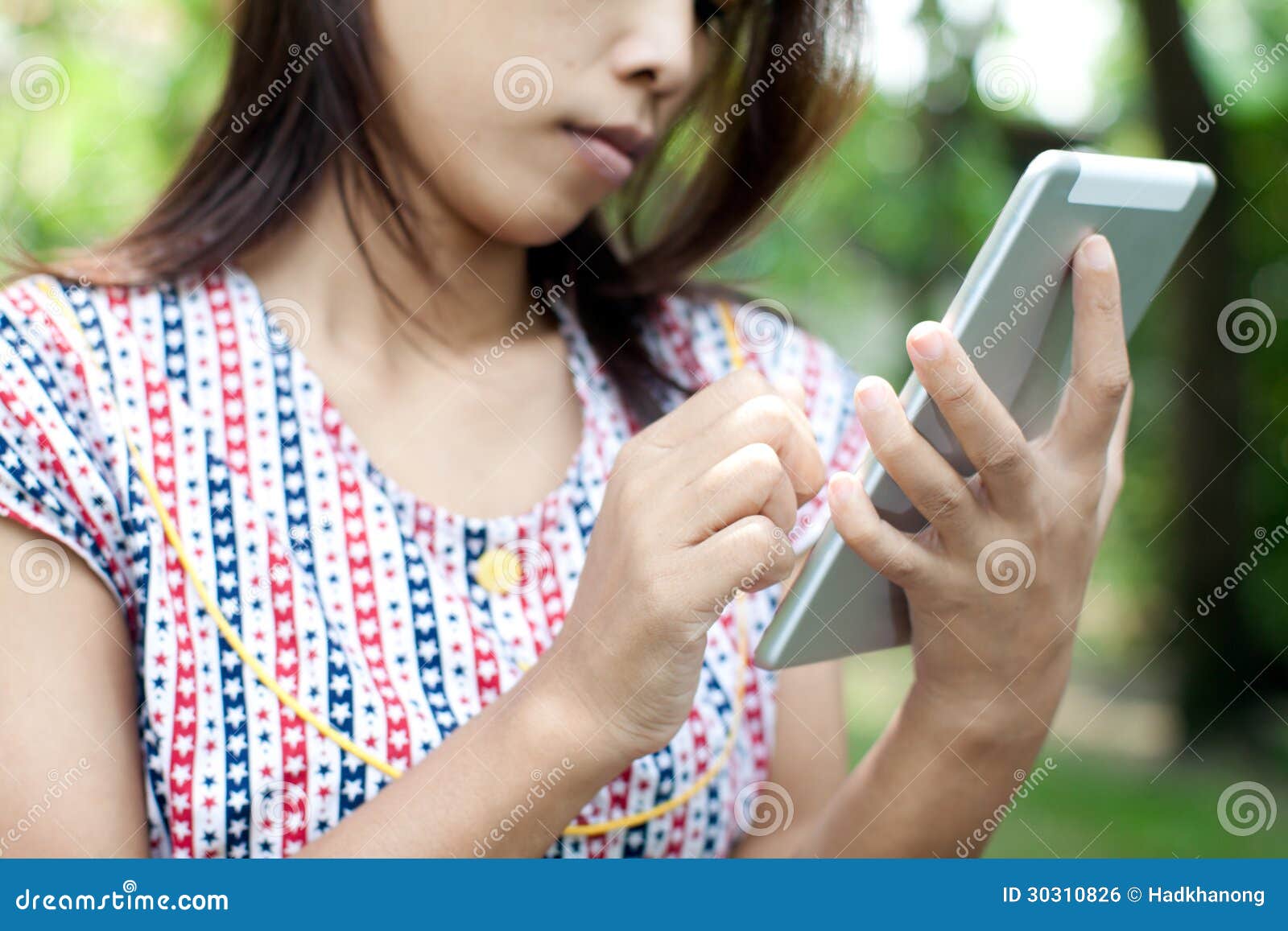 Girl with tablet stock photo. Image of tablet, happy - 30310826
