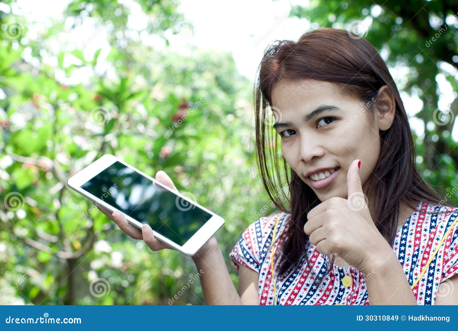 Girl with tablet stock image. Image of cute, technology - 30310849
