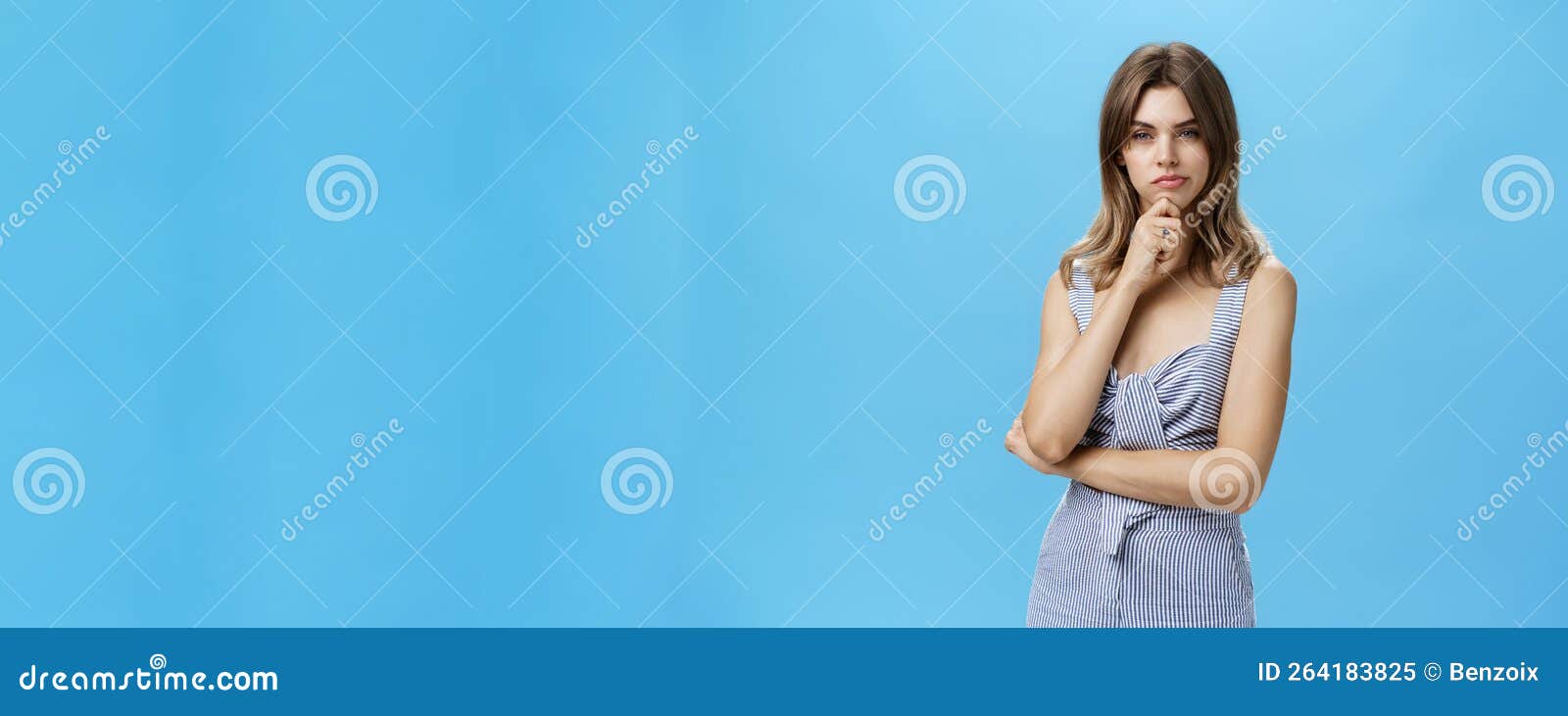 Girl Using Deductive Method To Solve Mystery Standing in Thoughtful ...