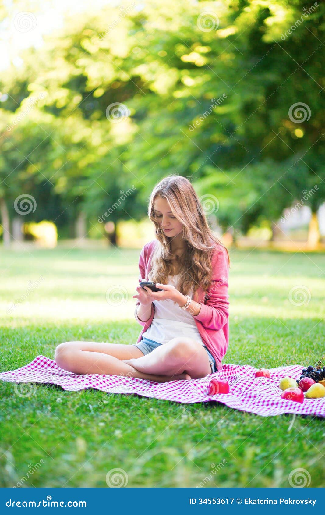 Girl Using Her Mobile Phone Stock Image - Image of female, caucasian ...