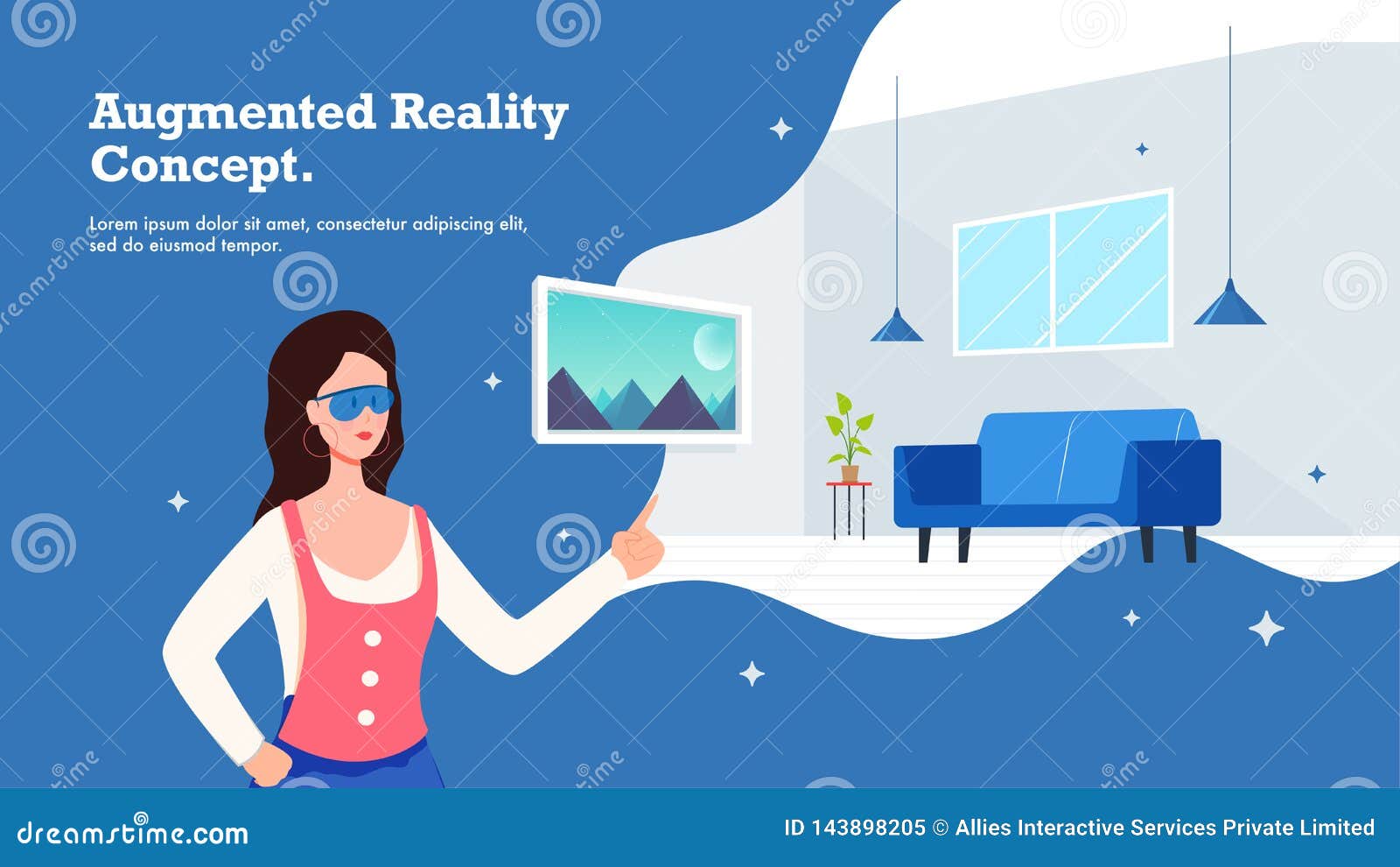 A Girl Using Isometric Interior Design App Connected With Smartphone ...