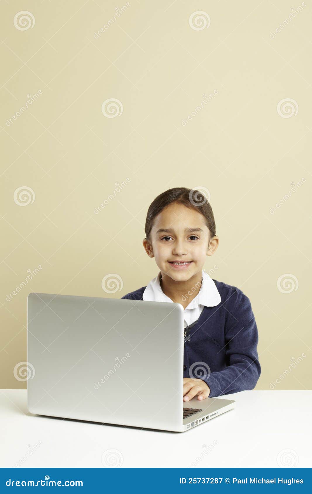 Girl using laptop stock image. Image of digital, school - 25737287