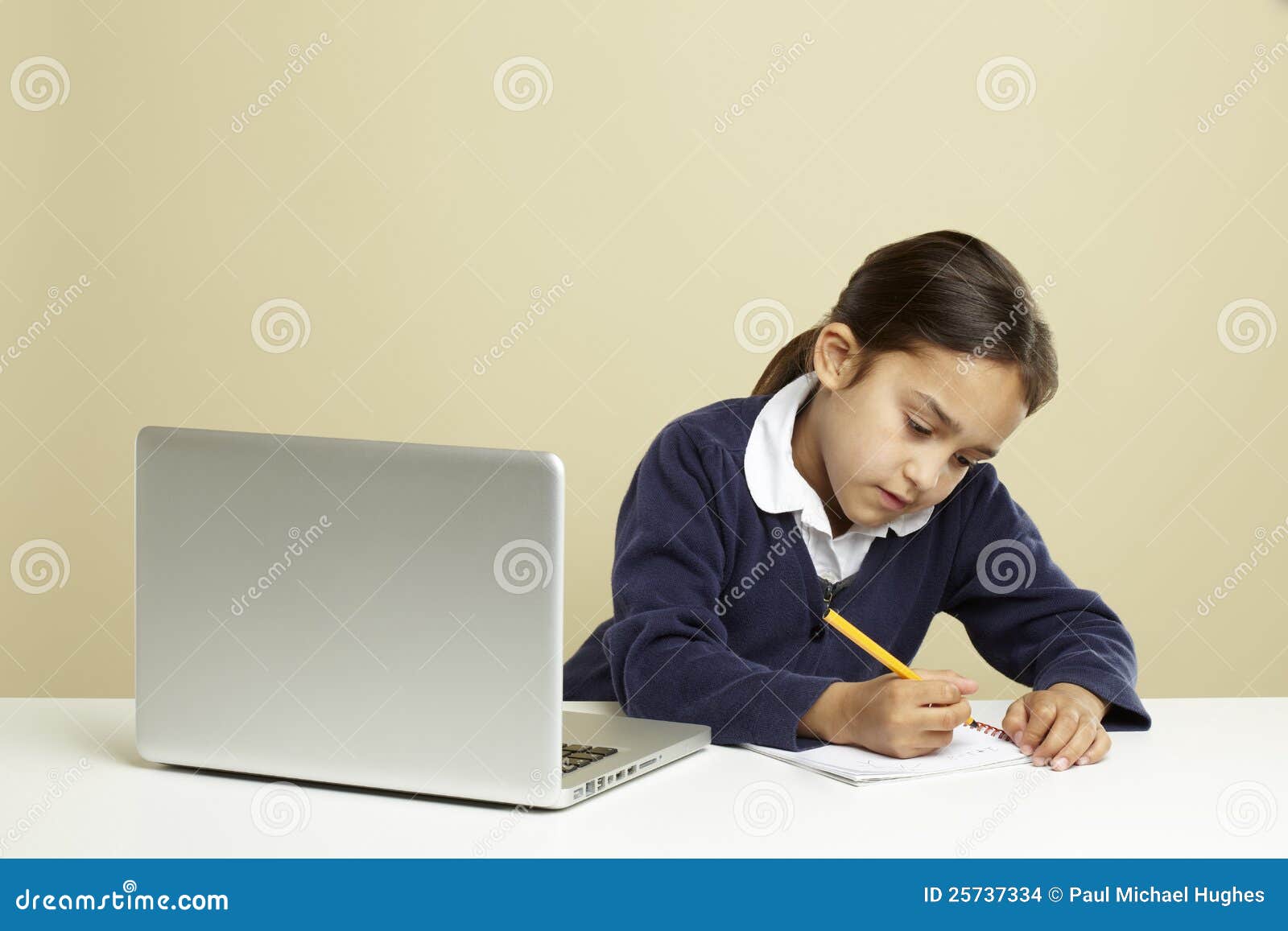 Girl using laptop stock photo. Image of laptop, desktop - 25737334