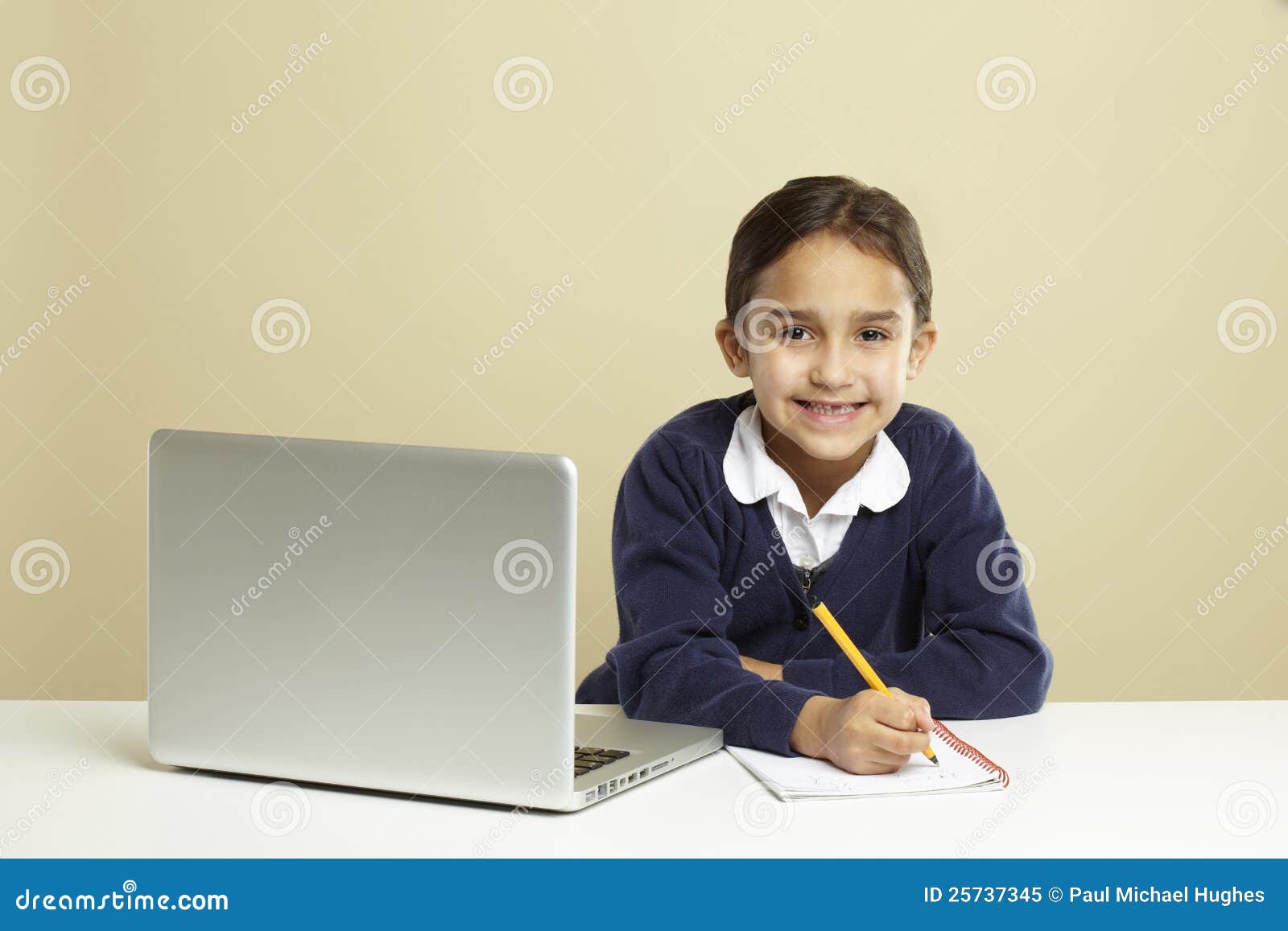 Girl using laptop stock image. Image of electronic, computer - 25737345
