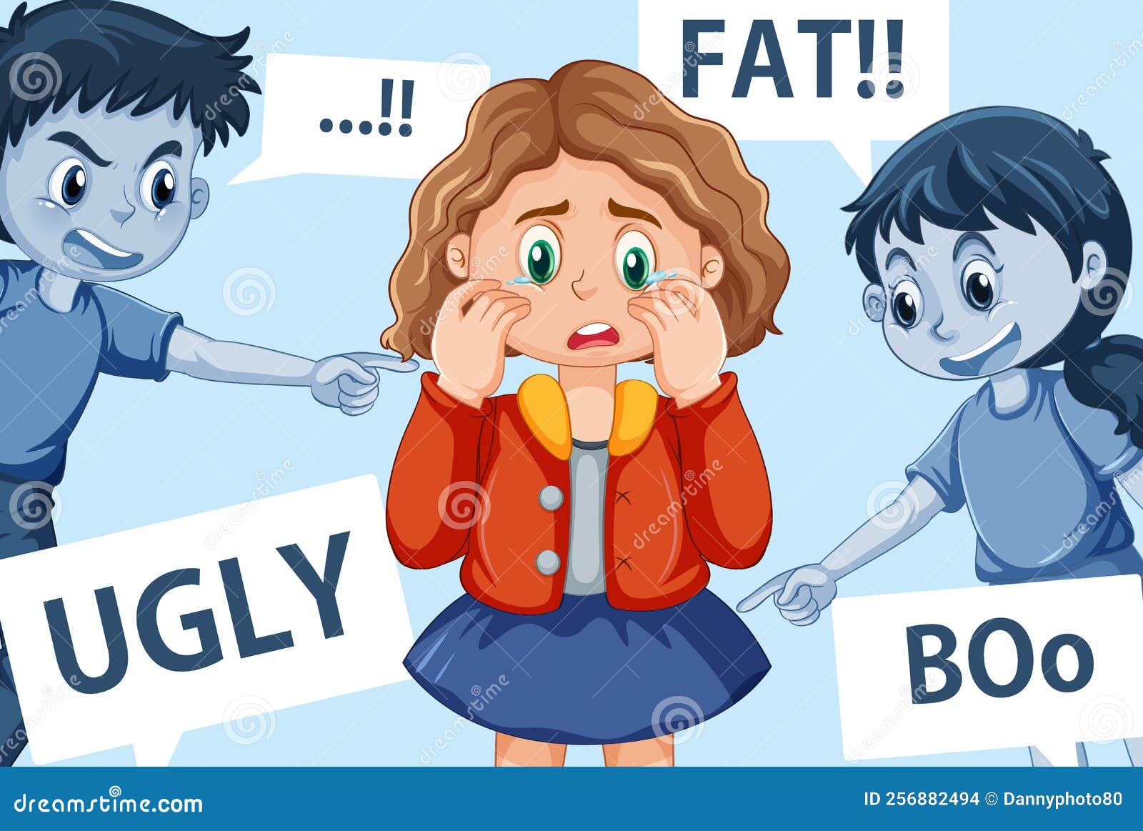 A Girl Using Laptop For Online Learning Stock Vector Illustration Of
