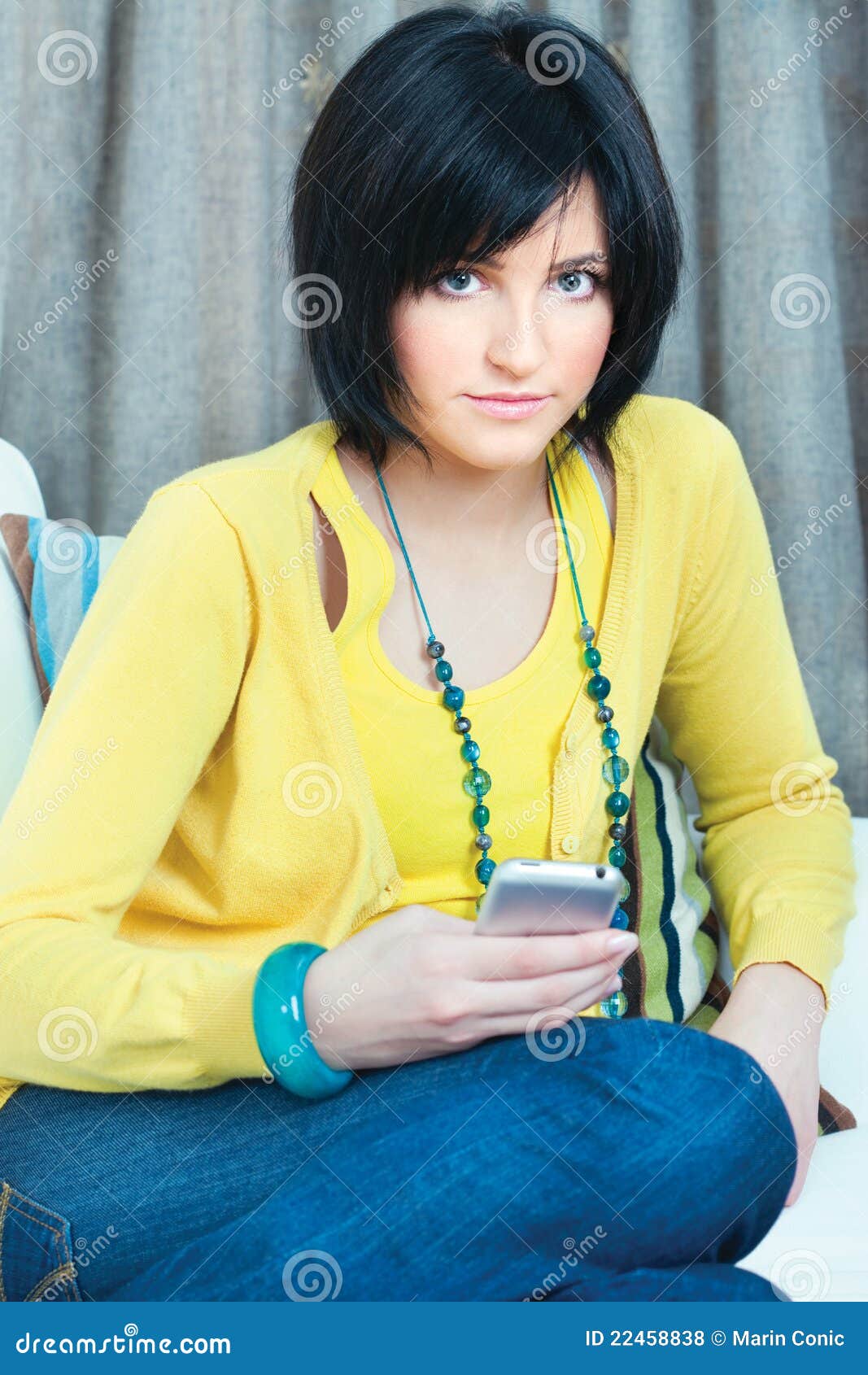Girl using mobile phone stock photo. Image of casual - 22458838
