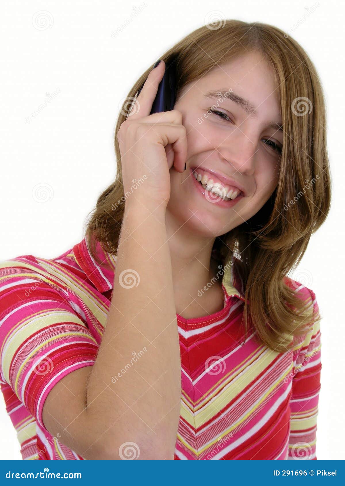 Girl using a mobile phone stock photo. Image of happy, phone - 291696