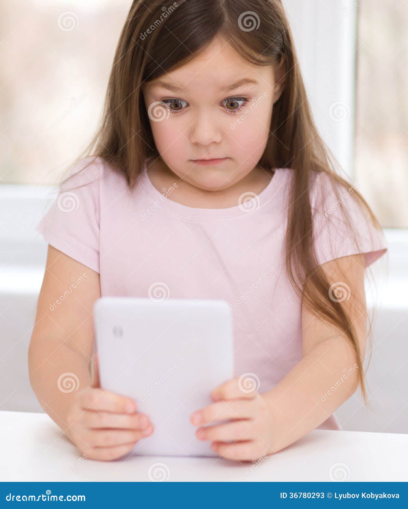 Girl using tablet stock image. Image of casual, lifestyle - 36780293