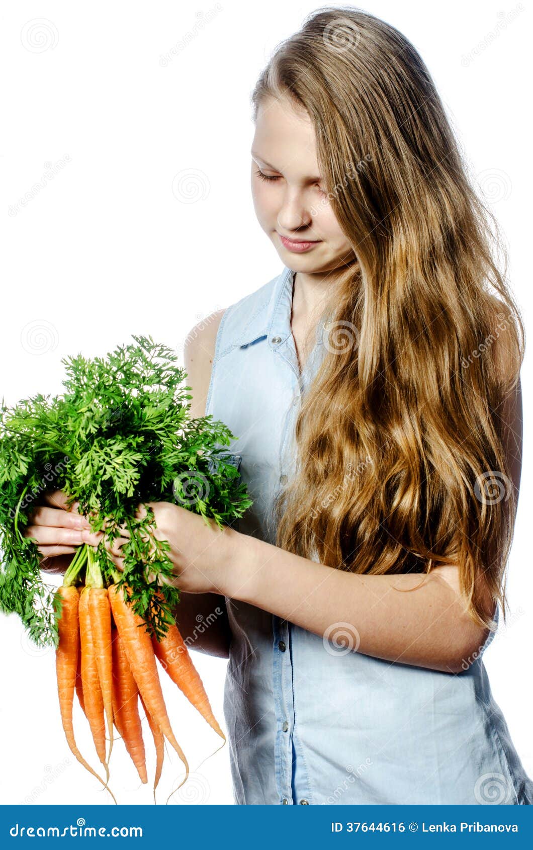 The girl with vegetables stock photo. Image of fiber - 37644616
