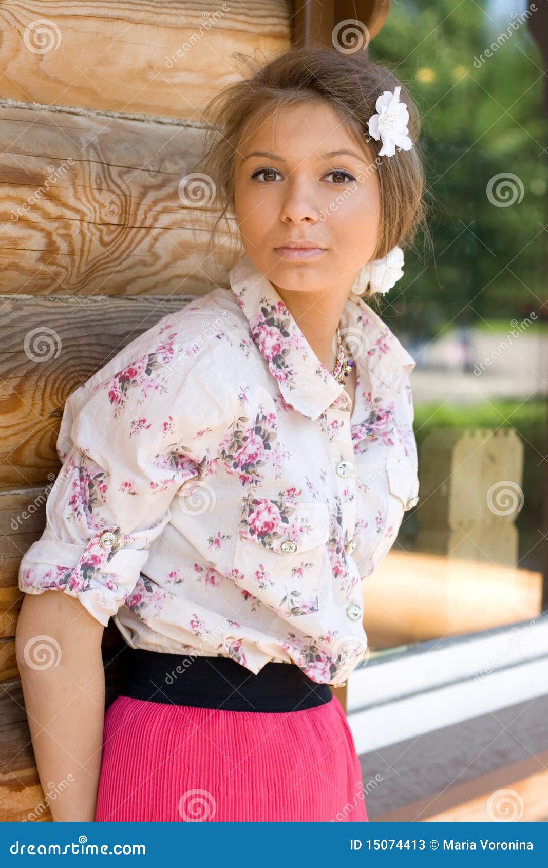 Girl on a veranda stock image. Image of passionate, caucasian - 15074413