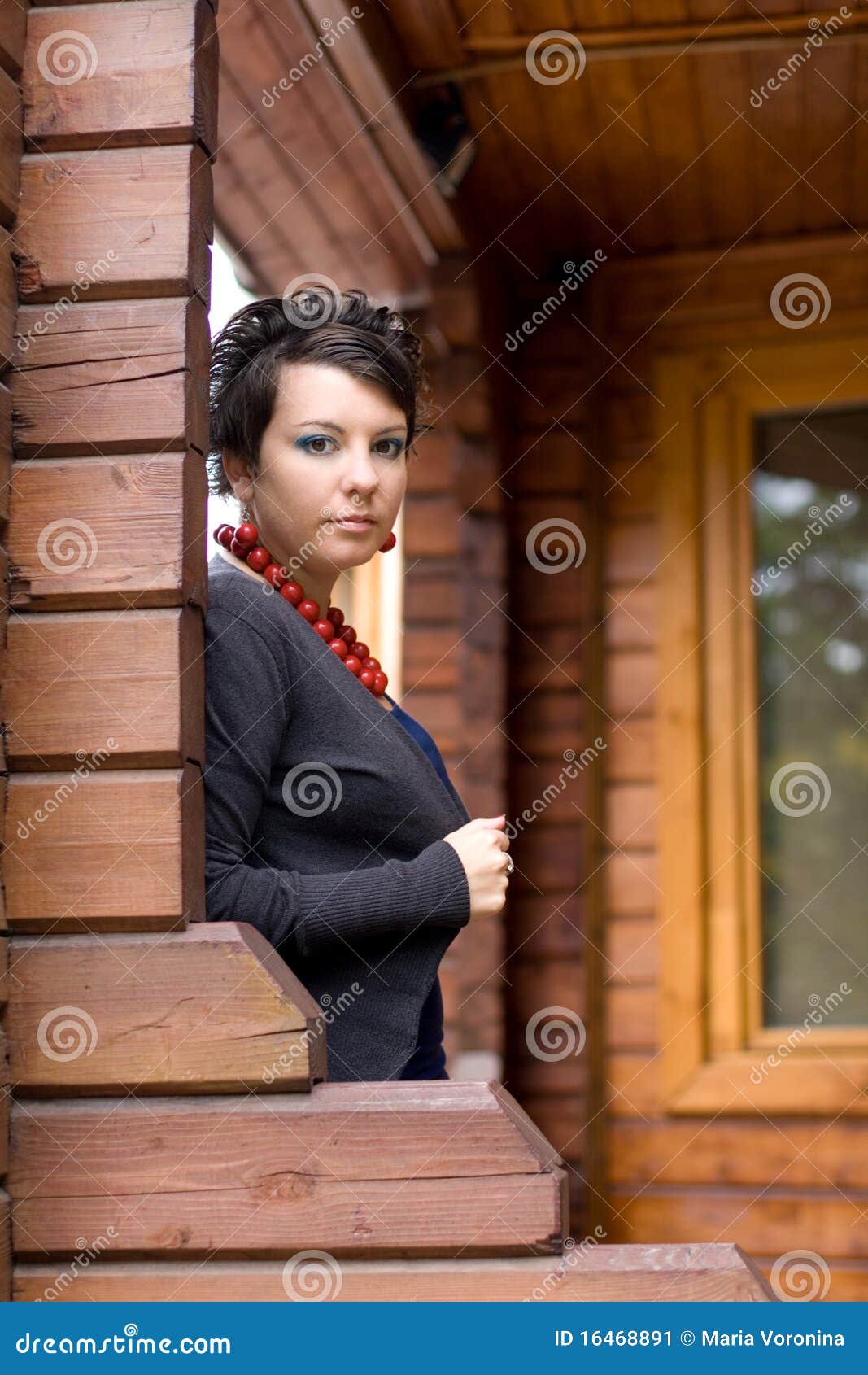 Girl on a veranda stock image. Image of country, caucasian - 16468891
