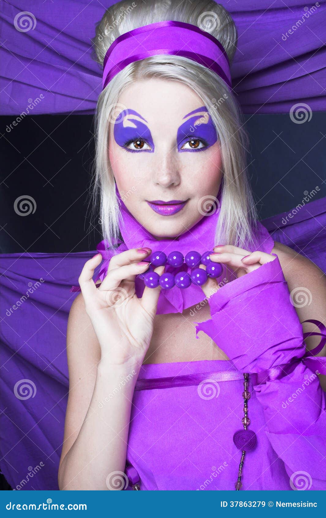 Girl in violet stock image. Image of purple, event, fashion - 37863279