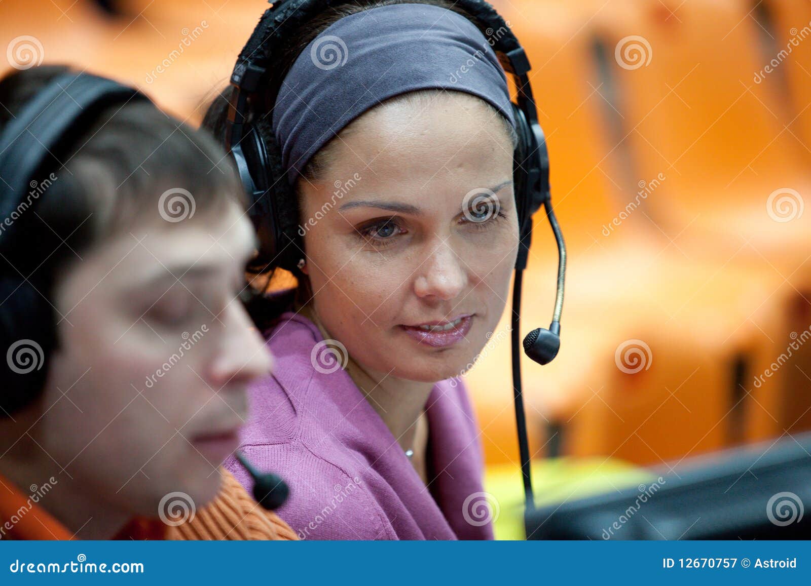 Girl Volleyball Game, Journalist, Commentator Editorial Photography ...