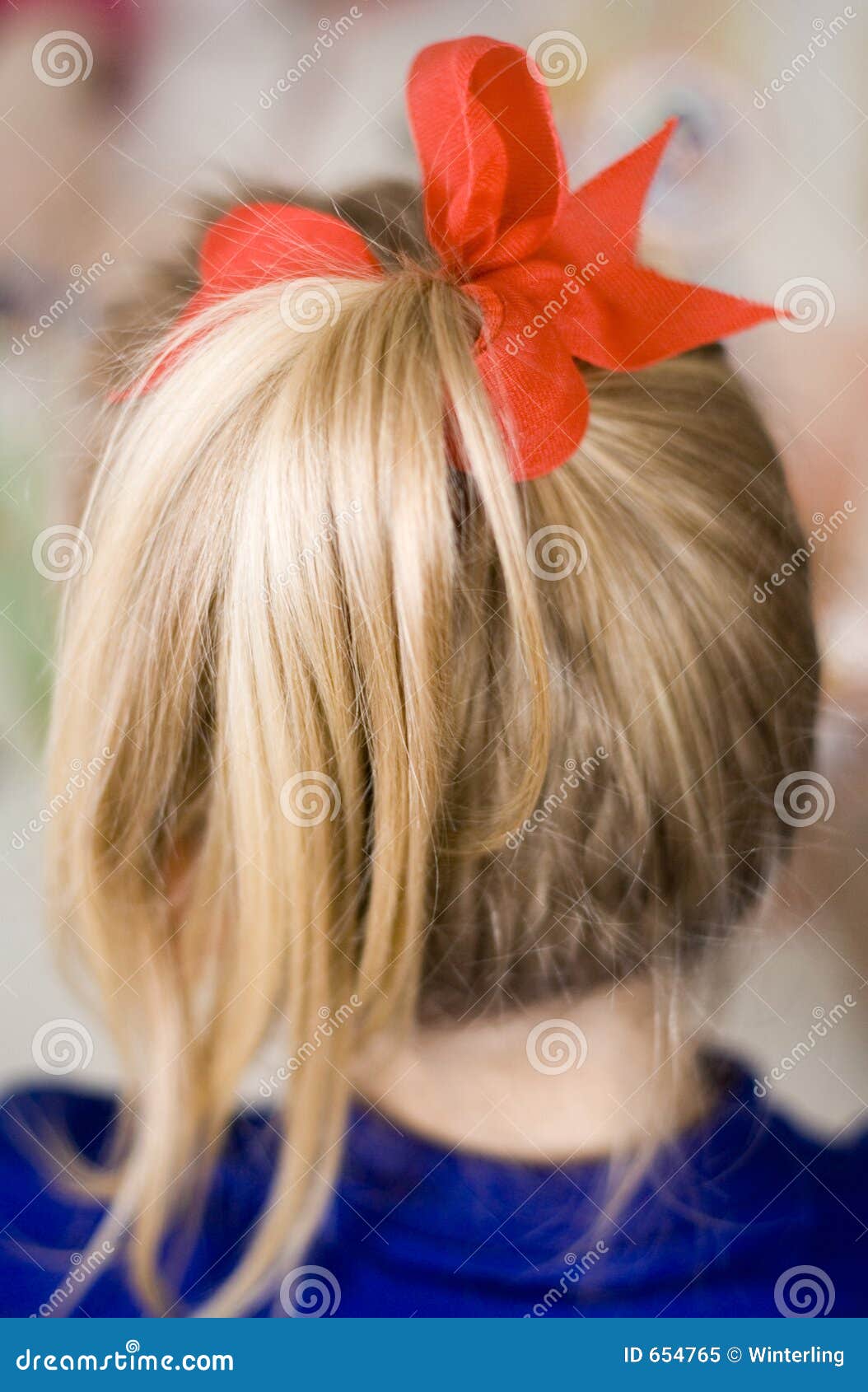 Girl w/ Red Ribbon stock image. Image of little, happiness - 654765