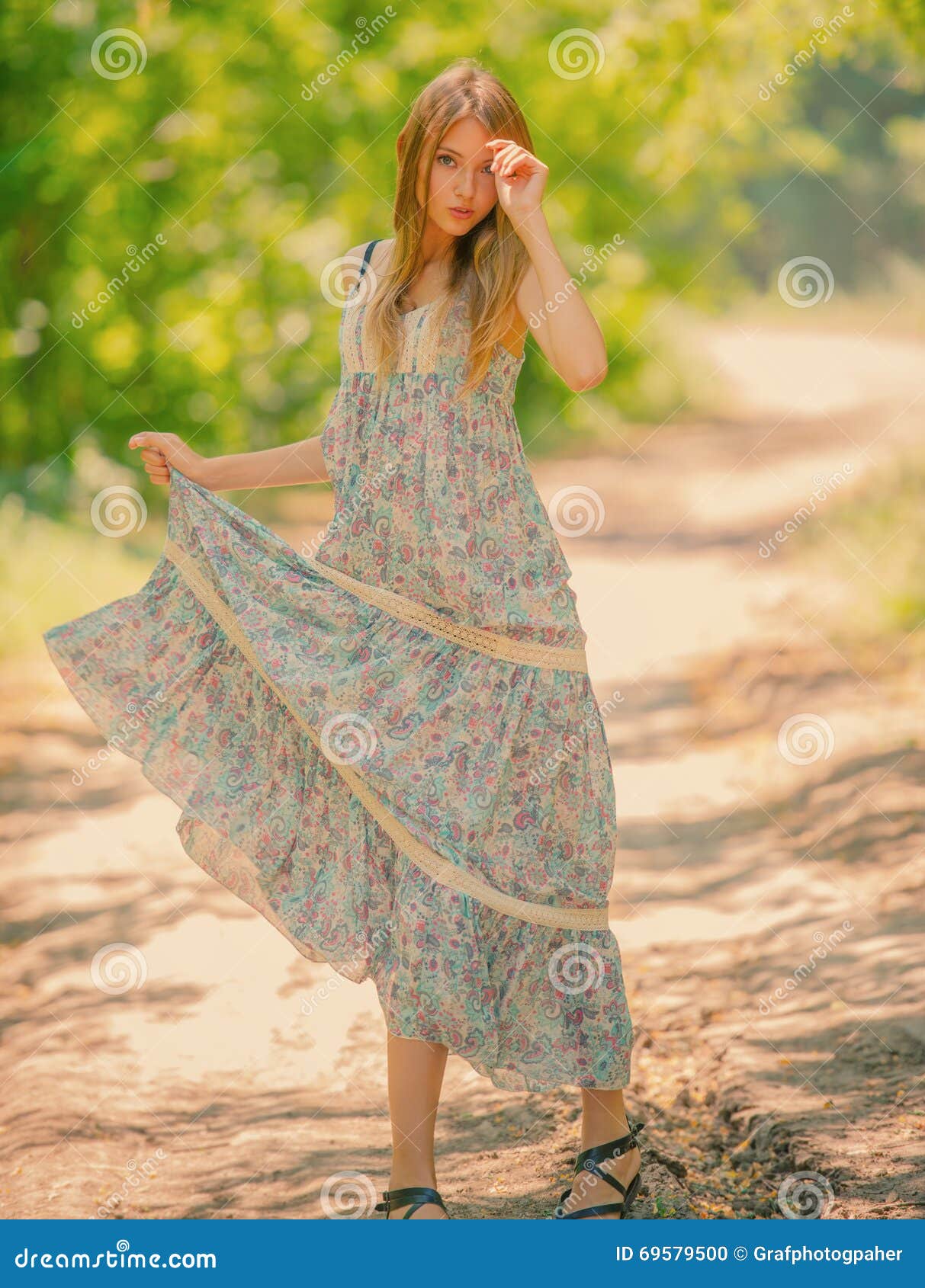 Girl on a walk stock photo. Image of lifestyle, person - 69579500