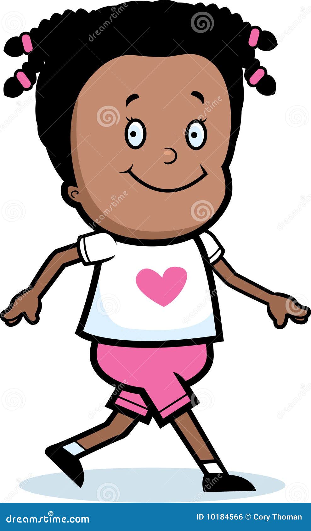 Girl Walking stock vector. Illustration of smiling, vector - 10184566