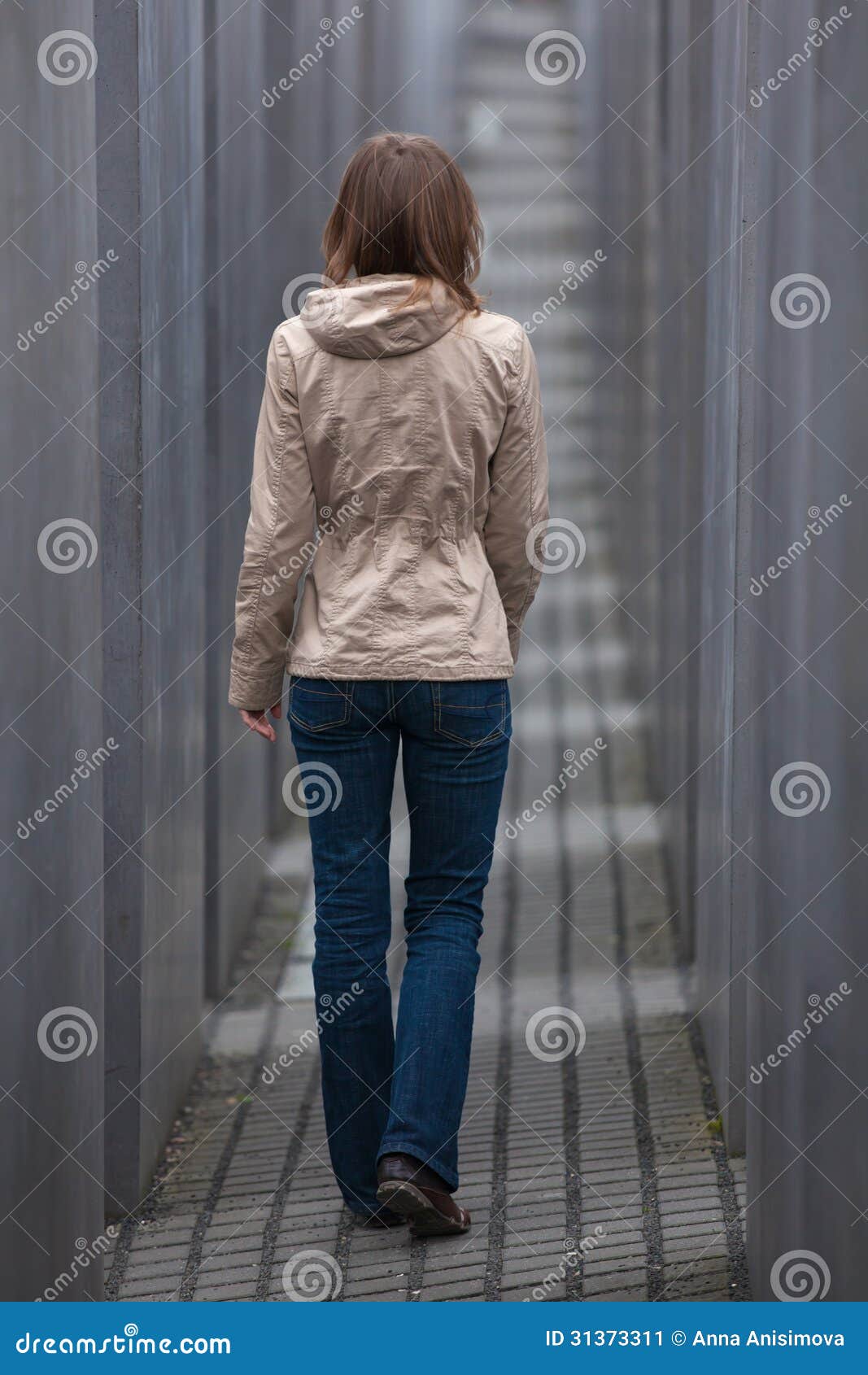 Woman Walk Away Corridor Stock Photos - Free & Royalty-Free Stock ...