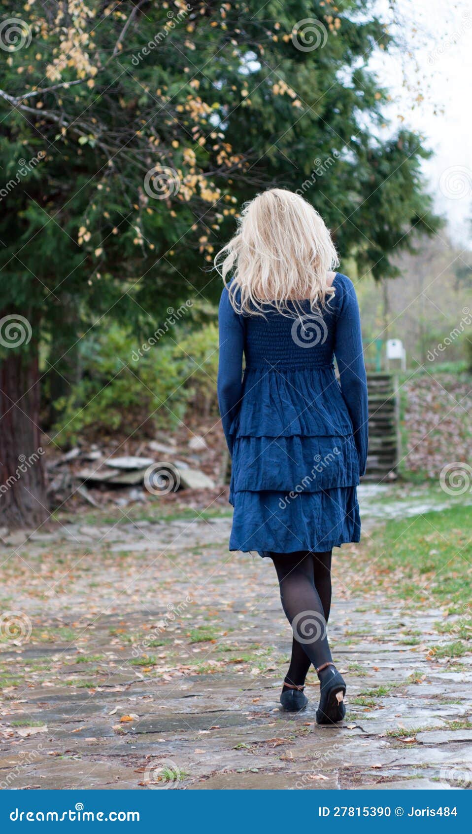 Girl Walking Away in a Park Stock Photo - Image of fashion, teenager ...